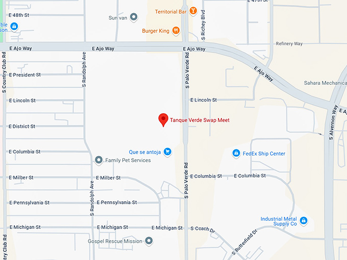 16. tanque verde swap meet map