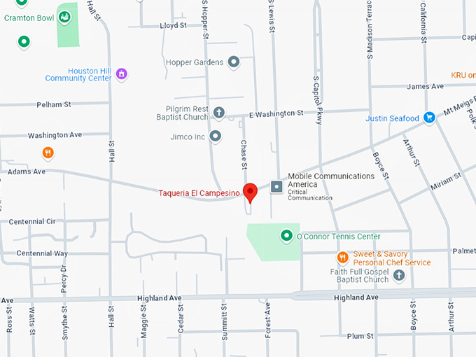 16. taqueria el campesino map