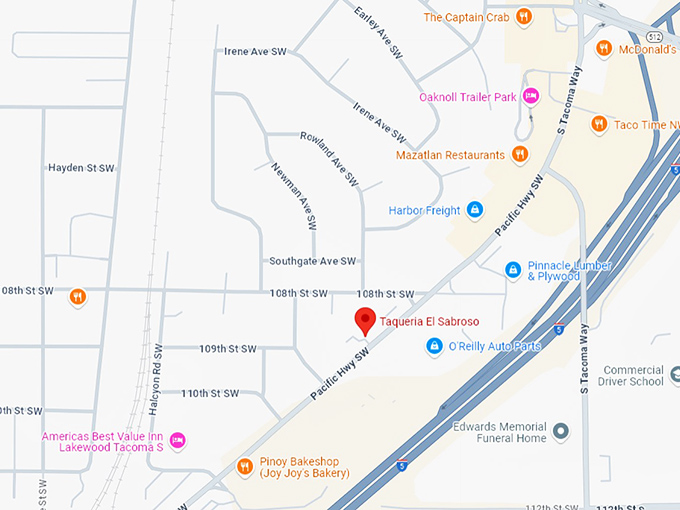 16. taqueria el sabroso map