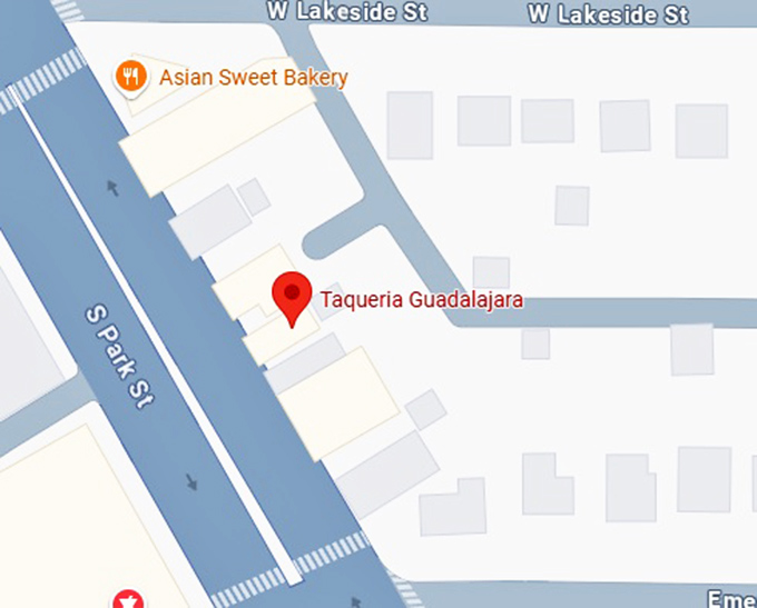 16. taqueria guadalajara map
