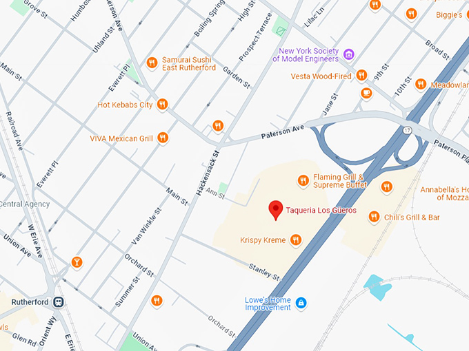 taqueria los g&uuml;eros map