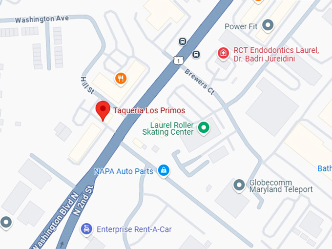 16. taqueria los primos map