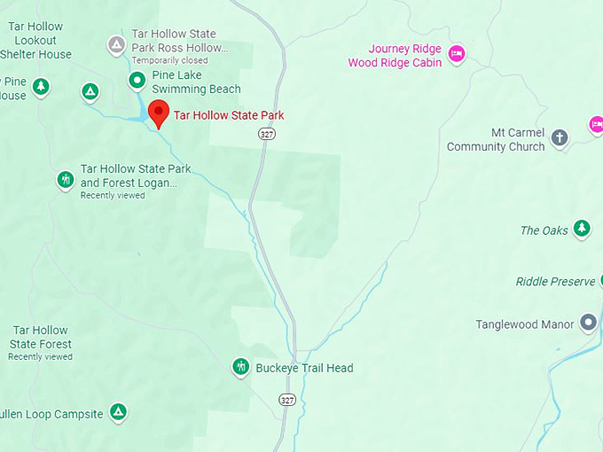 16. tar hollow state park map