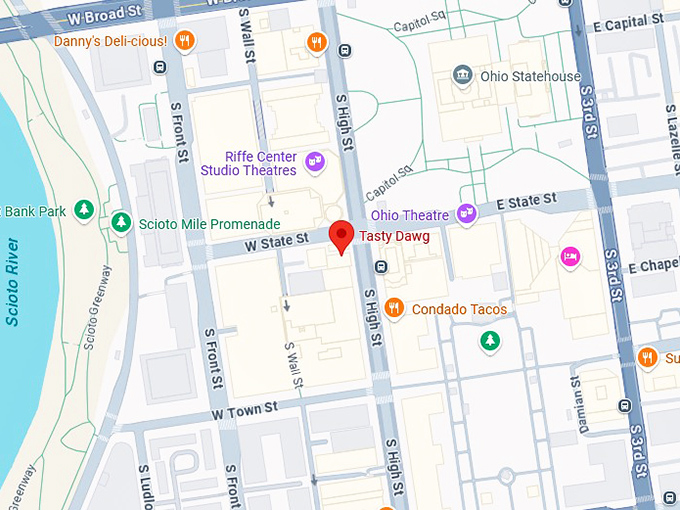 16. tasty dawg map