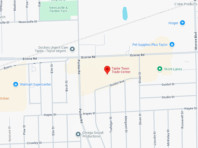 16. taylor town trade center map