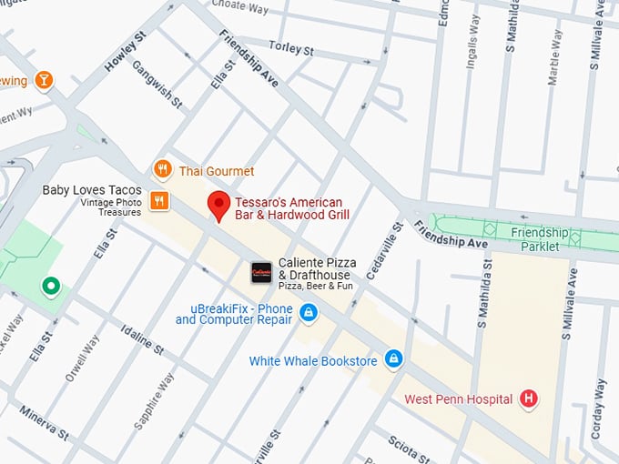 16. tessaro's american bar & hardwood grill map