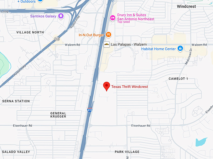 16. texas thrift windcrest map