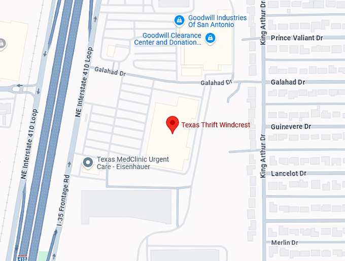 16. texas thrift windcrest map