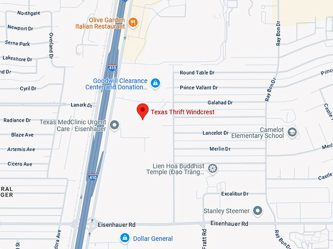 16. texas thrift windcrest map