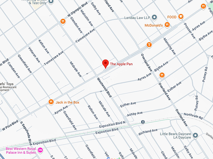 16. the apple pan map