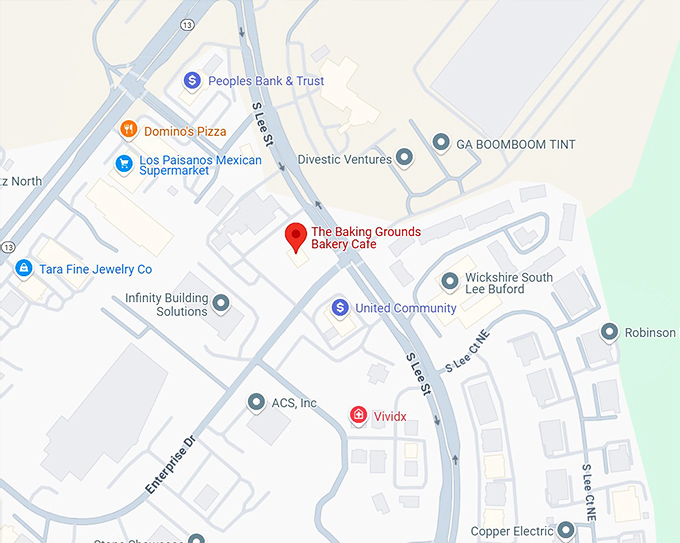 16. the baking grounds bakery cafe map
