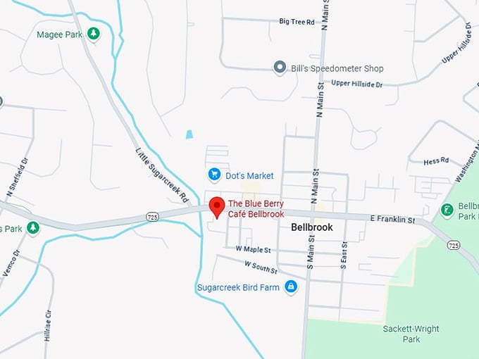 16. the blue berry caf&eacute; bellbrook map