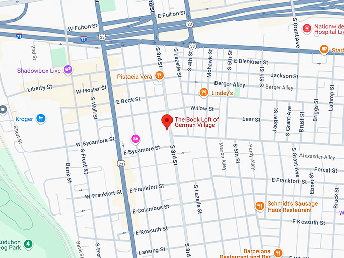 16. the book loft of german village map