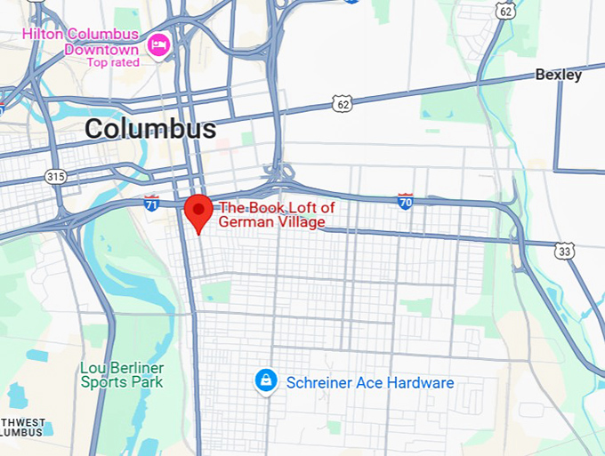 16. the book loft of german village map