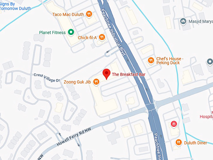 16. the breakfast bar map