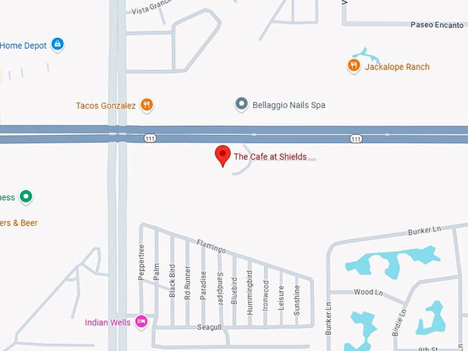 16. the cafe at shields map