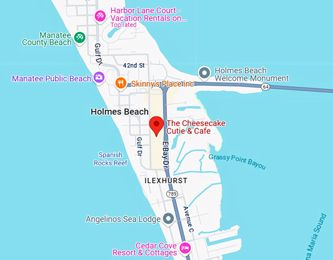 the cheesecake cutie & cafe map