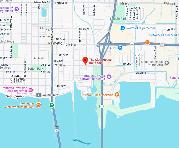 16. the clam house bar & grill map