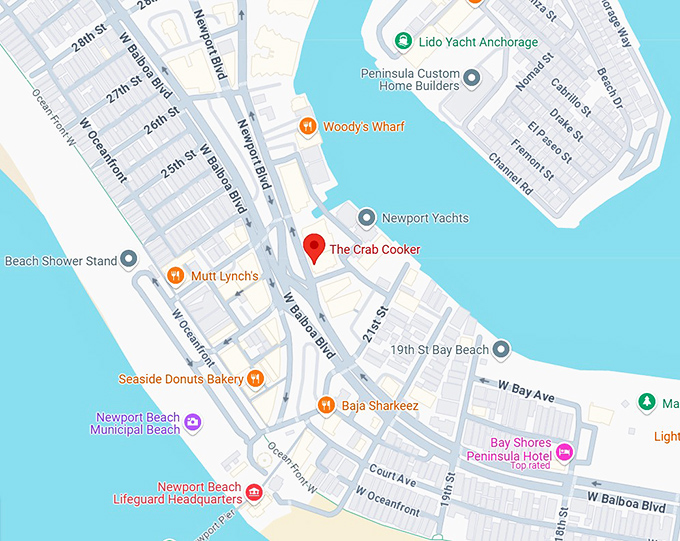 16. the crab cooker map