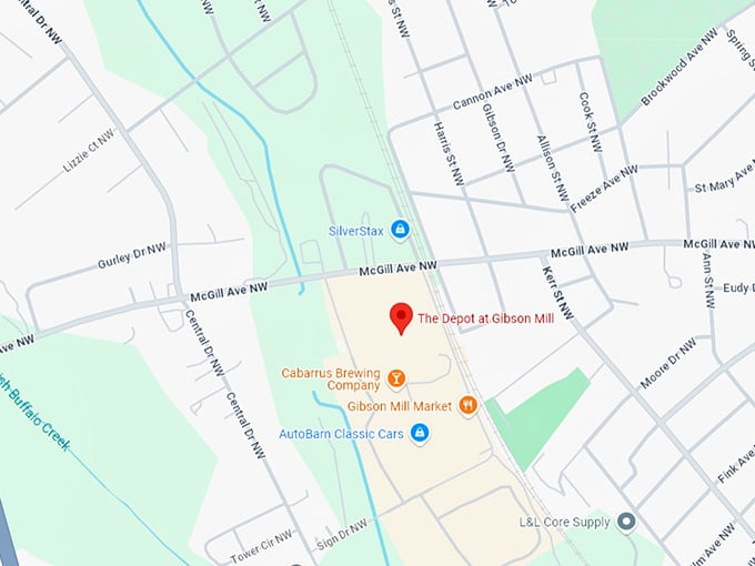 16. the depot at gibson mill map