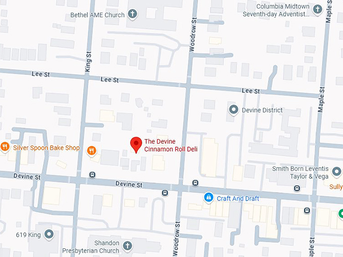 16. the devine cinnamon roll deli map