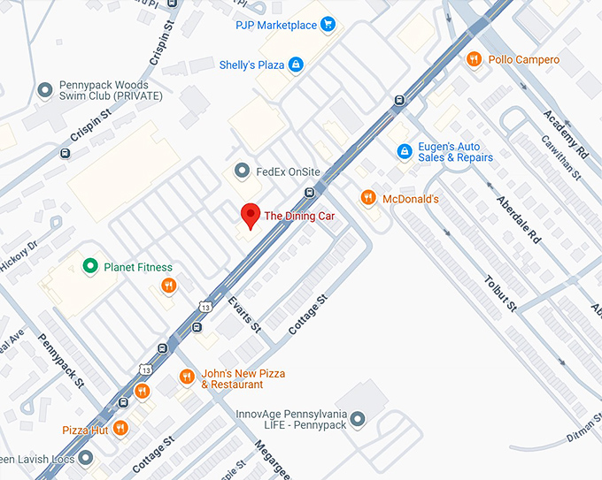 16. the dining car map