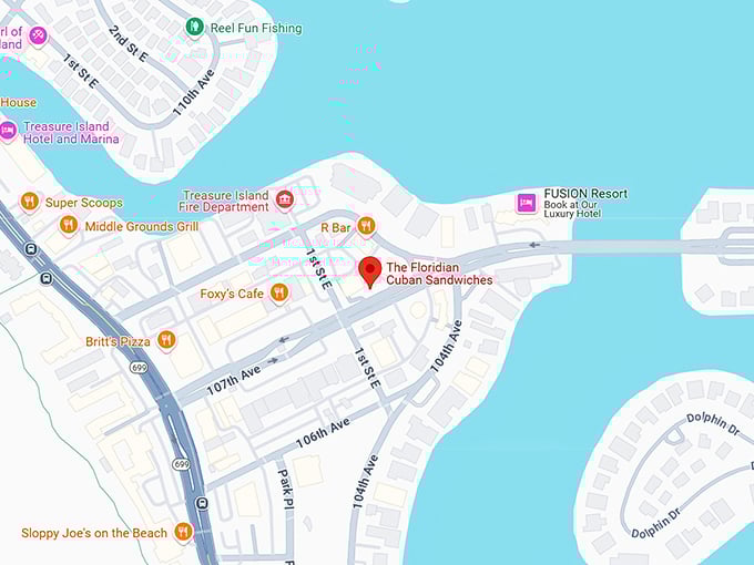 16. the floridian cuban sandwiches map