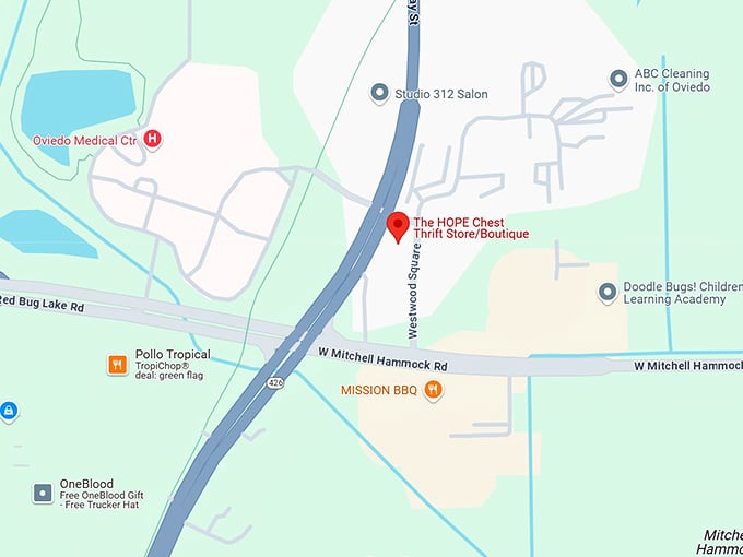 16. the hope chest thrift store map