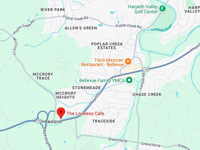 16. the loveless cafe map