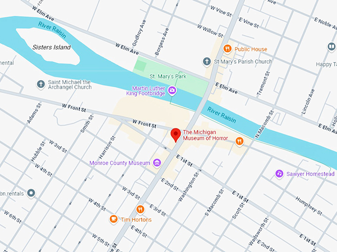 16. the michigan museum of horror map