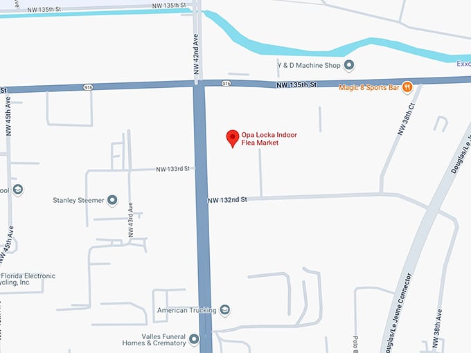 16. the opa locka hialeah flea market map