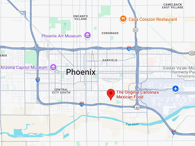 16. the original carolina's mexican food map