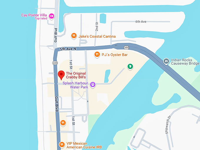 16. the original crabby bill's map