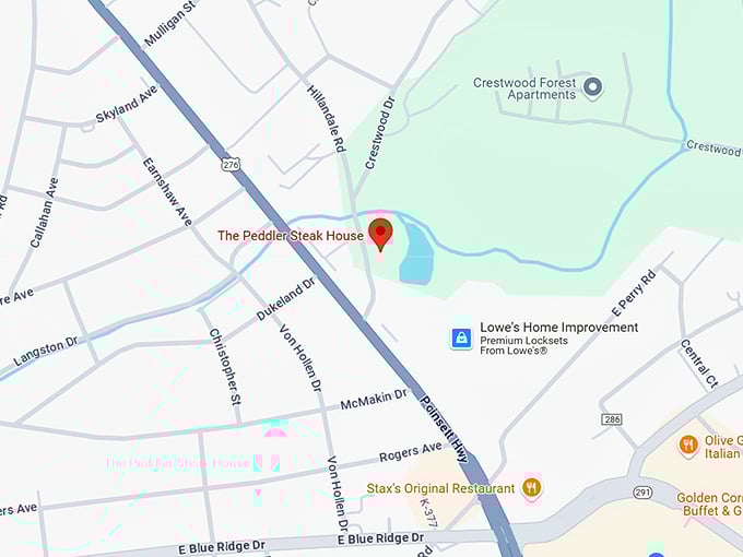 16. the peddler steak house map