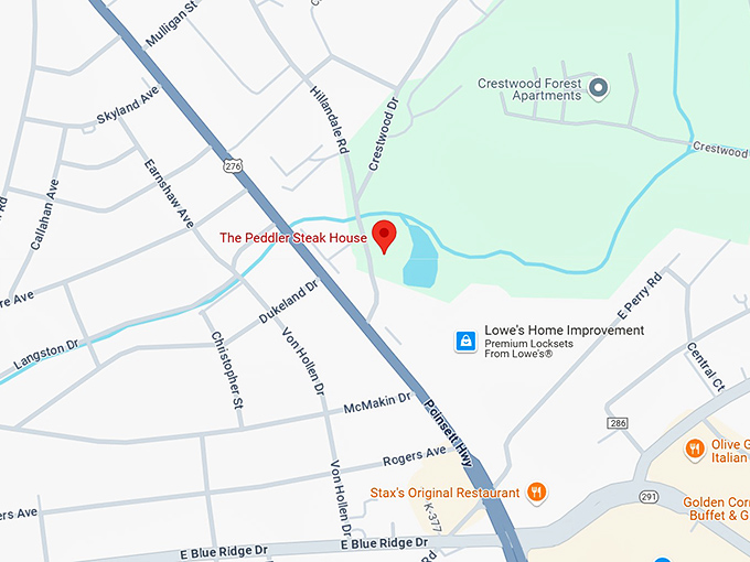 16. the peddler steak house map