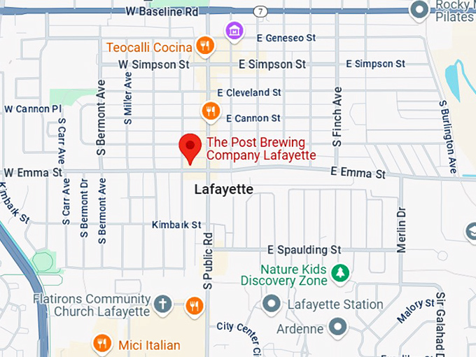 16. the post brewing company lafayette map