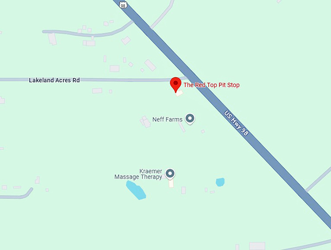 16. the red top pit stop map