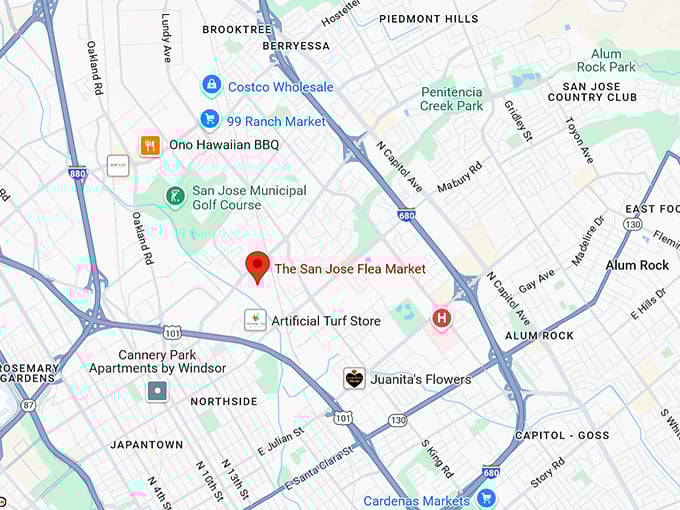16. the san jose flea market map