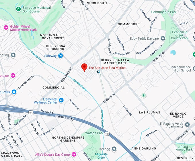 16. the san jose flea market map