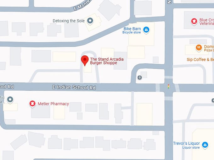 the stand arcadia burger shoppe map