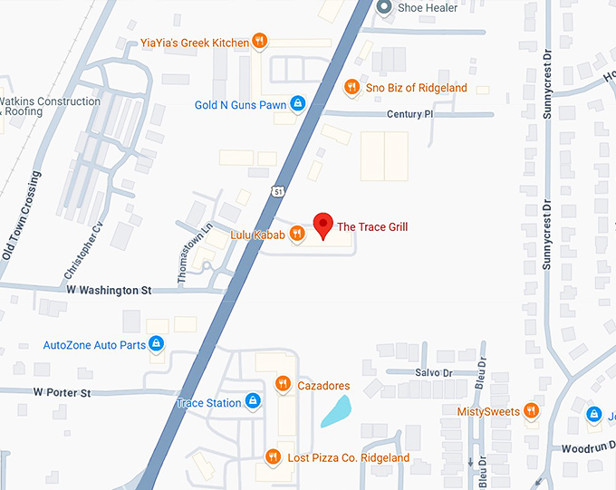 16. the trace grill map