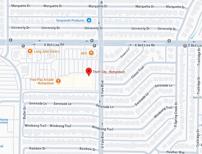 16. thrift city richardson map