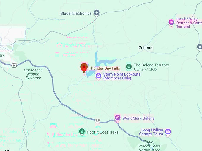 16. thunder bay falls map