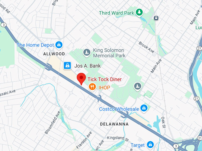 16. tick tock diner map