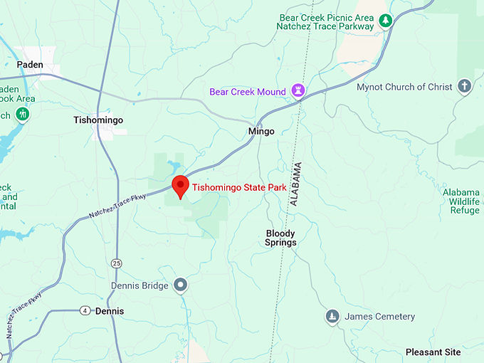 16. tishomingo state park map