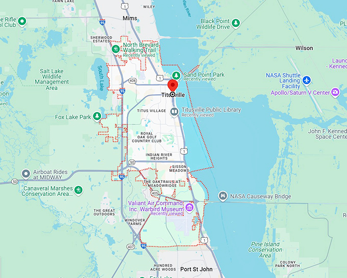 16. titusville, fl map