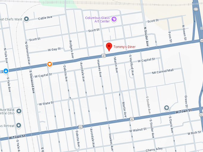 16. tommy's diner map