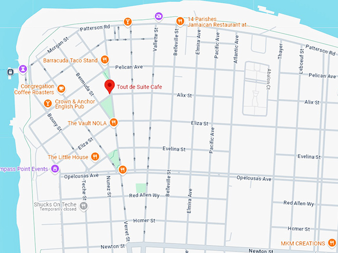 16. tout de suite cafe map