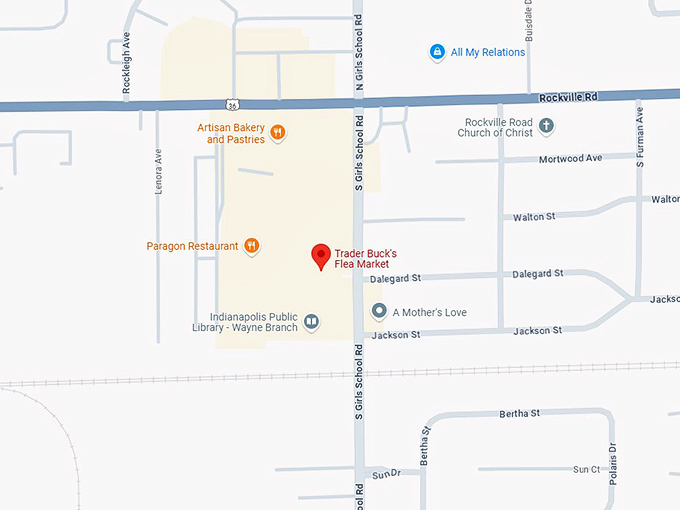 16. trader buck's flea market map