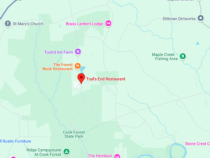 16. trail's end restaurant map